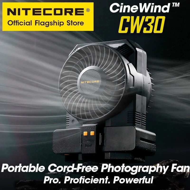 NITECORE CW30 CineWind Mini Photography Fan Protable Cord-Free Fan ...