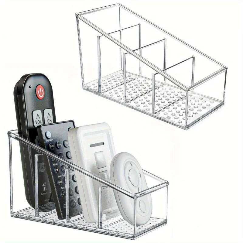 Cosmetic COD Storage Rack Grids Clear Acrylic Remote Control Holder ...
