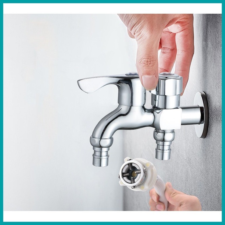 washing machine faucet one divided into two household one-switch two ...