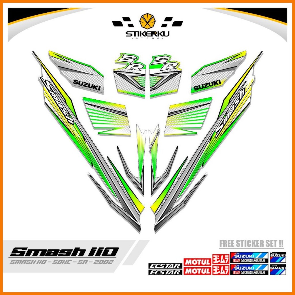 ☎ Sticker SMASH 110 R / MTF 12 / STRIPING SMASH 2002 / SETIKER SR ...