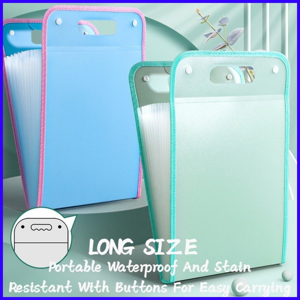 Long Expanding File Folder Organizer Document Storage 12 Pockets ...