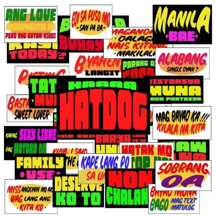 Jeepney Signage Design Sticker 32 Pcs. Set - Funny And Meme Pinoy ...