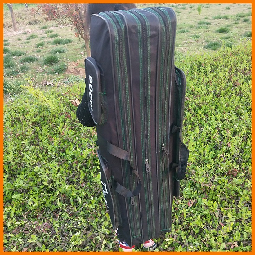 Canvas Fishing Rod Bag 70CM-120CM Double-Deck Fishing Rod Bag Fishing ...