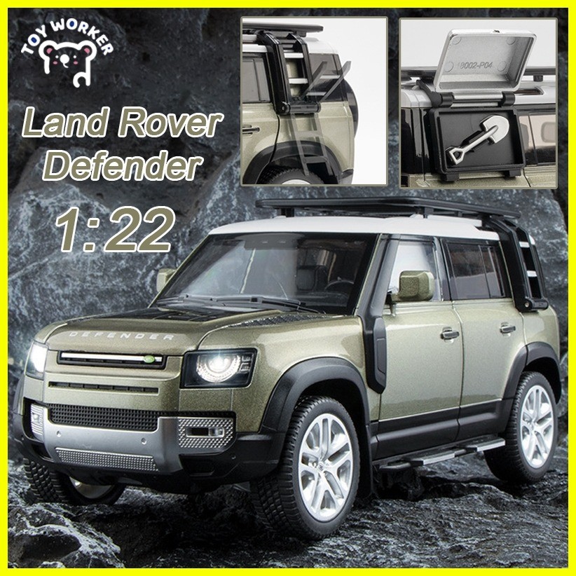 Toy Car 1:22 SUV Land Rover Defender Vehicle Model with Sound and Light ...