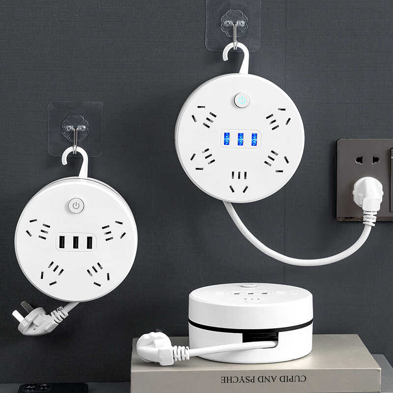 Retractable Storage Socket Power Strip Power Strip Multi-Function USB ...