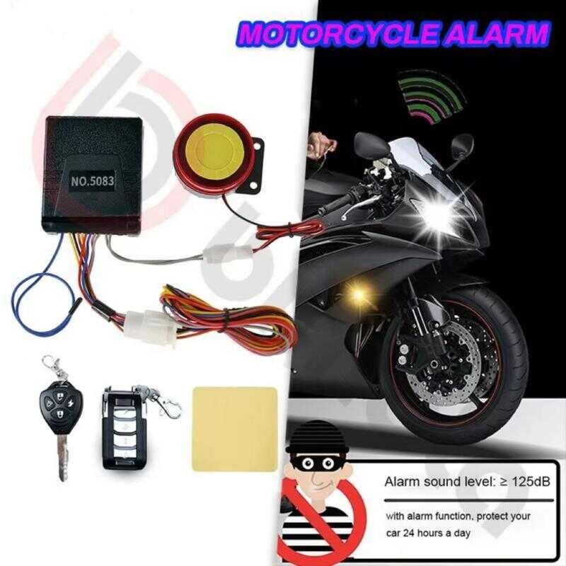 Universal Motorcycle Alarm System Anti-Theft Remote Control Security ...