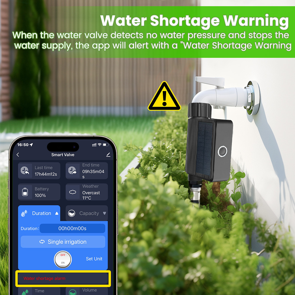 WiFi Solar-powered Smart Water Valve Remote Control via APP Precise ...
