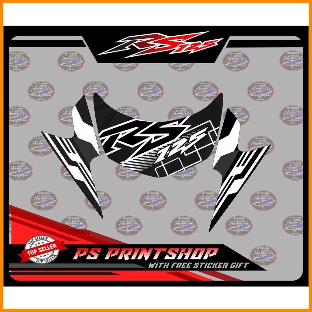 ๑ RS 125 Honda Cowling headlight sticker decals durable and high ...