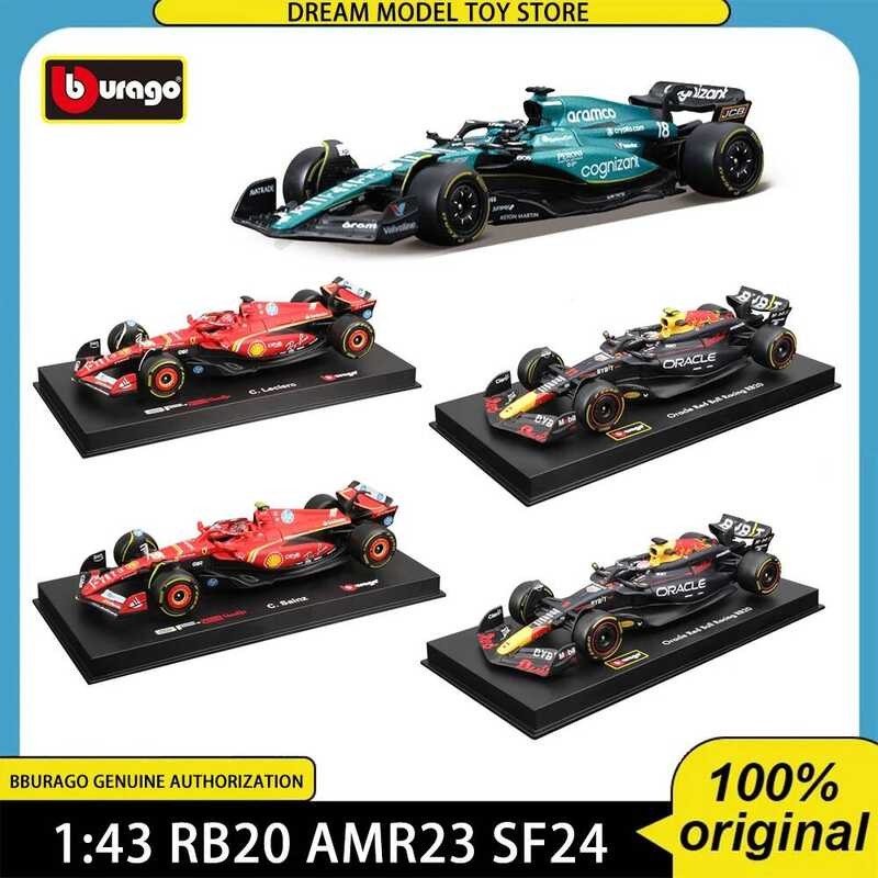 1:43 ⭐ Bburago F1 Formula 2024 Racing Toy Sf24 Red Bull Rb20 Aston ...