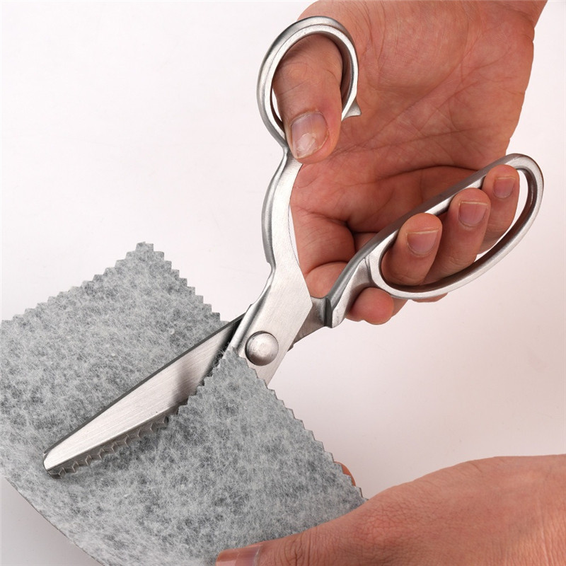 Stainless Steel Pinking Shears Chisel Pinking Sewing Zigzag Scissors ...