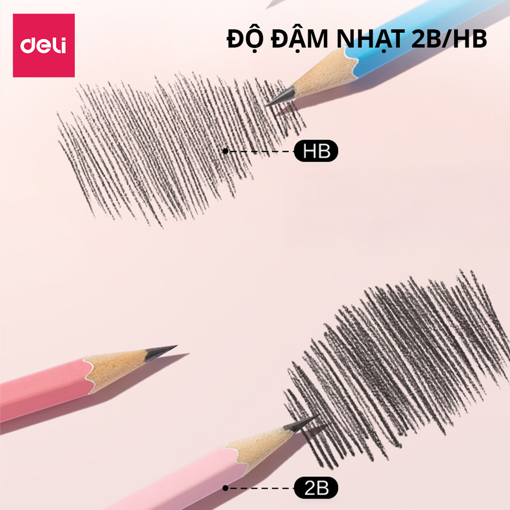 Box of 10 2B HB Deli Wooden Pencils with Lovely Gradient Color Gradient ...