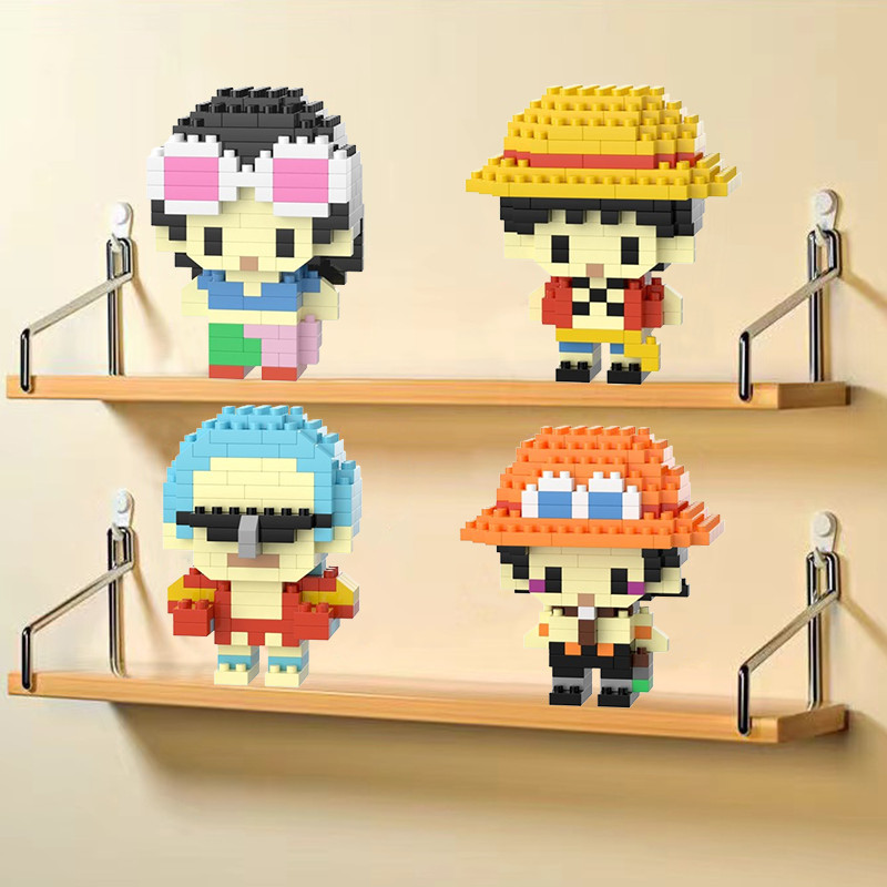 【DUZ】One Piece Building Blocks Anime Characters Cute Kid's Toys Luffy ...