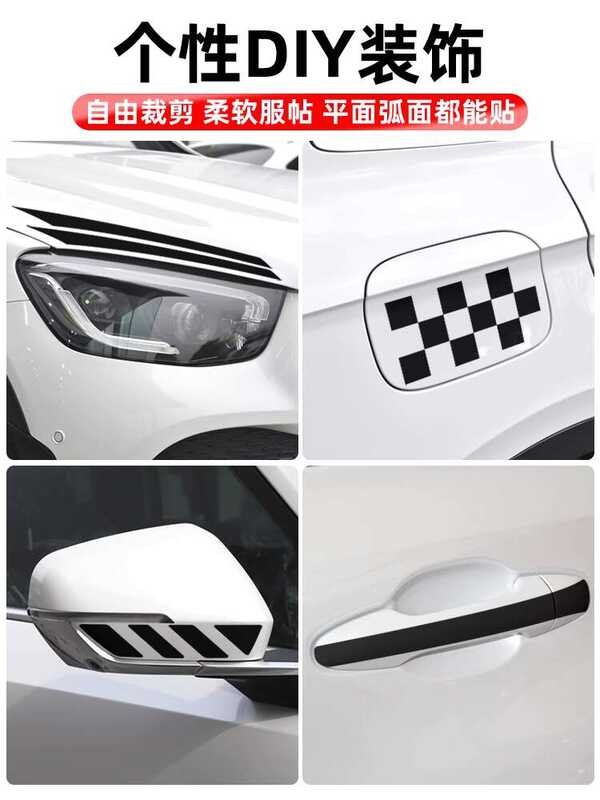 ☑♥ 3M Bumper Scratch Car Sticker Black and White Film Cover Hole Repair ...