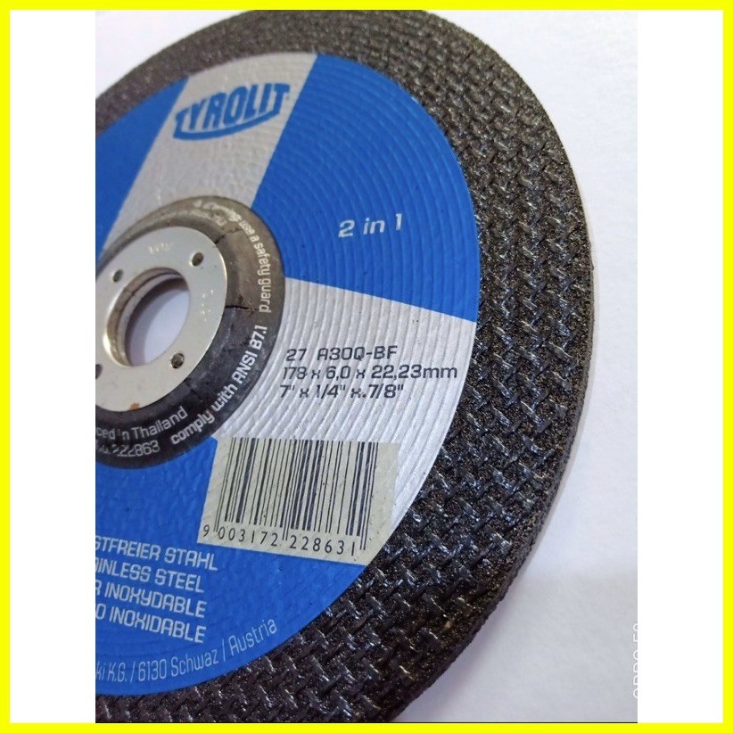 TYROLIT Basic Grinding Disc 7" & Cutting Disc 7" (Genuine Tyrolit) -SOLD PER PIECE | Shopee ...