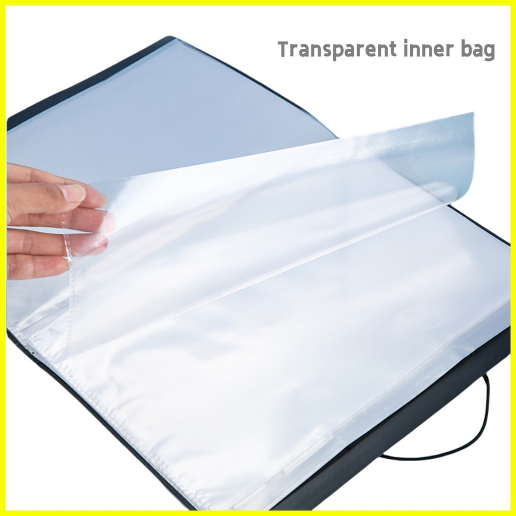 Clear Folder Long Clear Book Long Size Display Book Black 30/60/80/100 ...
