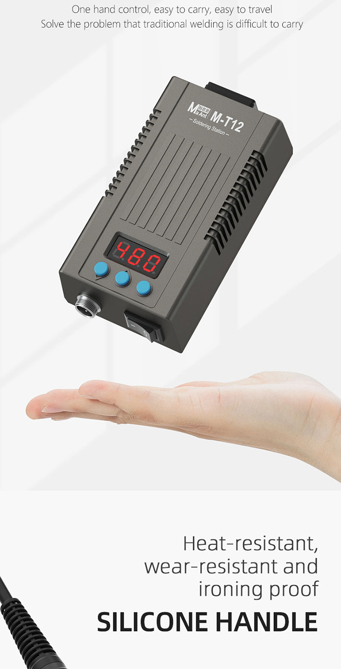 MaAnt M-T12 75W Soldering Iron Station for Mobile Phone Repairs T12 Portable Digital Display ...