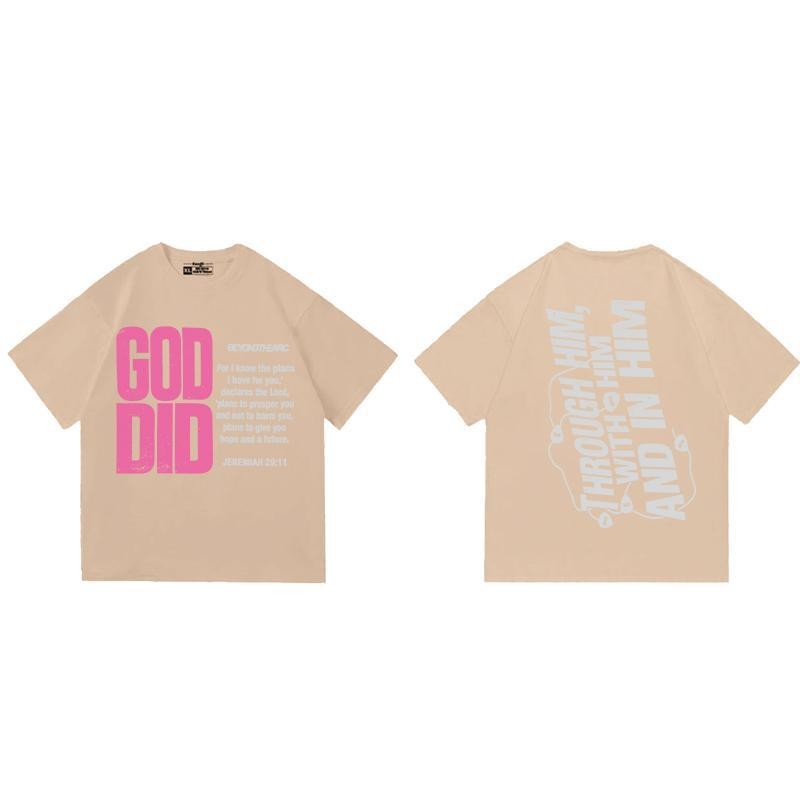 GOD DID T Shirt JJEREMIAH Premium Cotton Crew Neck Fitted T-Shirt ...