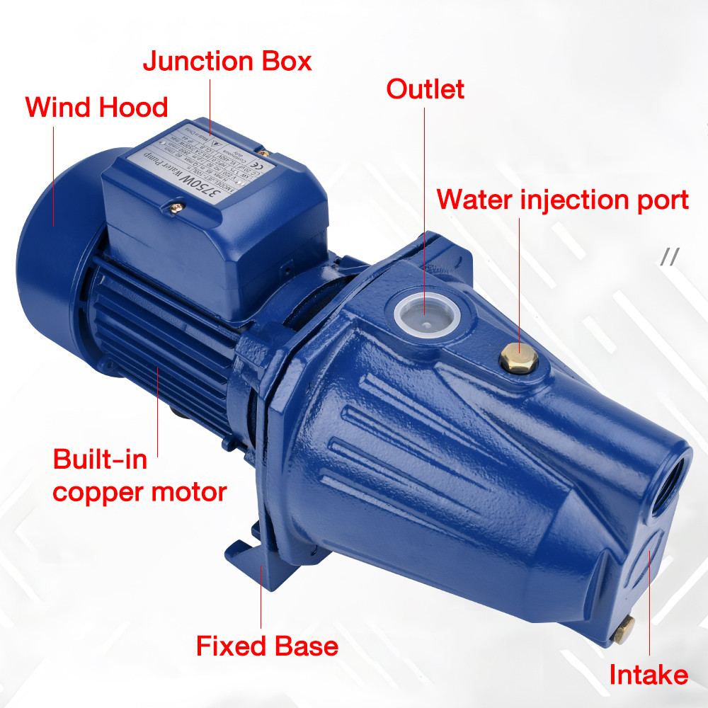 5HP Jet Pump Electric Water Booster Pump Self Priming Jetmatic 3750W ...