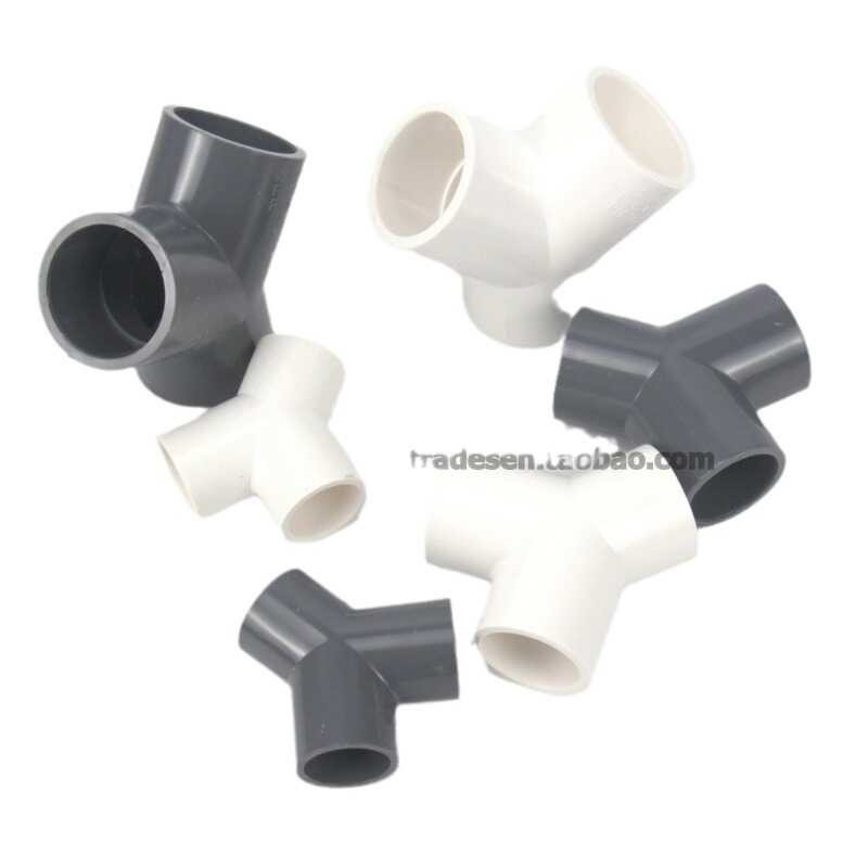 plastic PVC Y-shaped fork shaped tee joint UPVC water supply pipe ...