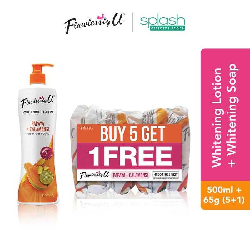 Flawlessly U Orange Papaya Calamansi 500Ml Lotion + Whitening Soap 65G ...