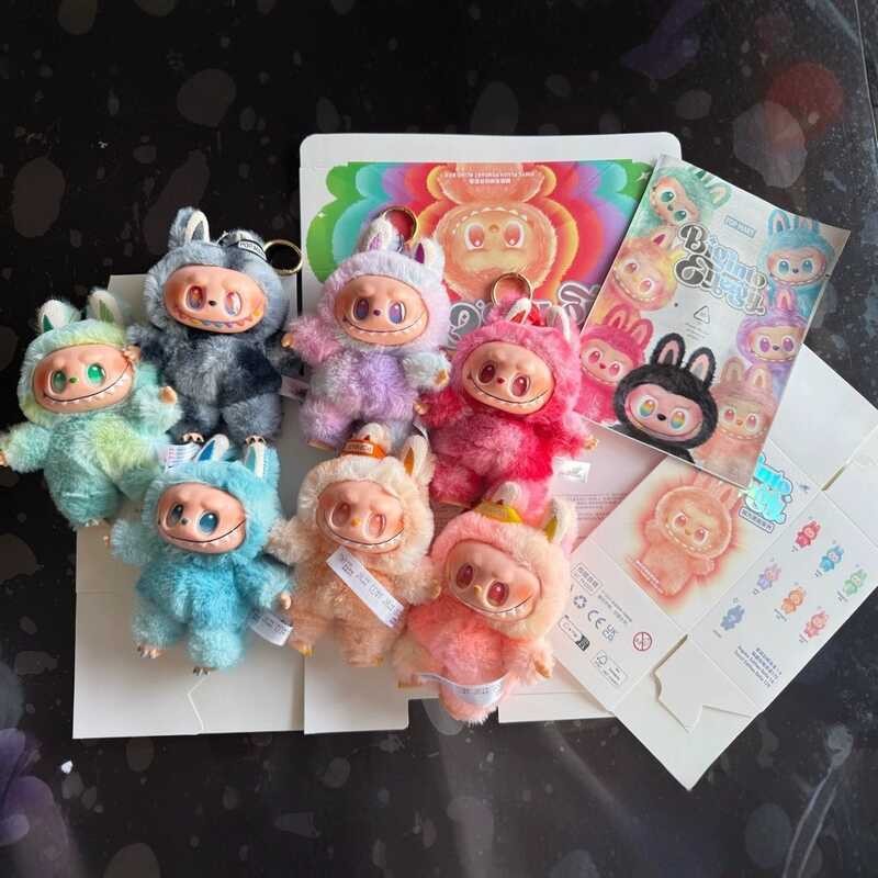 New 3.0 Labubu Third Generation Colorful Plush Pendant Bubble Mart ...