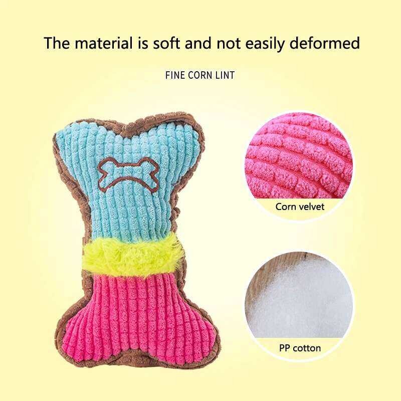 Dog ⭐ ⭐Aa ⭐Aaaaa 1Pc Squeaky Toys, Bones Plush Dogs Chew Toy For Small ...