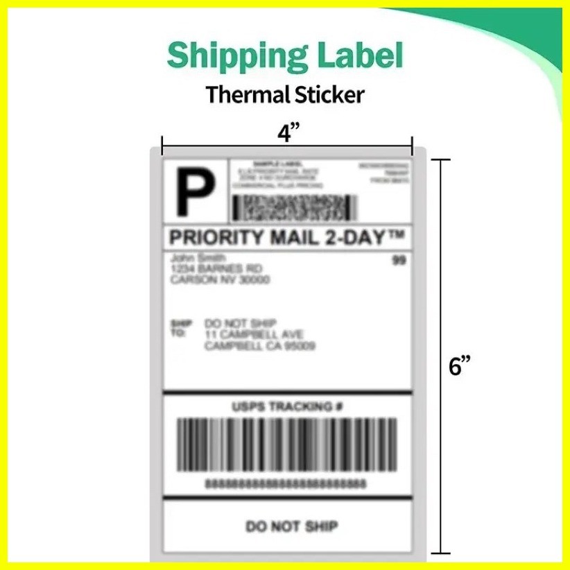 shopee waybill sticker 100mmx150mm A6 SIZE roll 500 PCS/roll shipping ...
