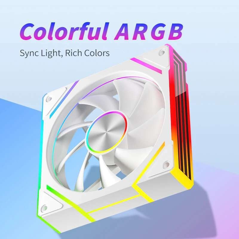 PRISM OEM 8 PRO Computer Chassis 12cm ARGB 4 Pin PWM Quiet Cooling Fan ...