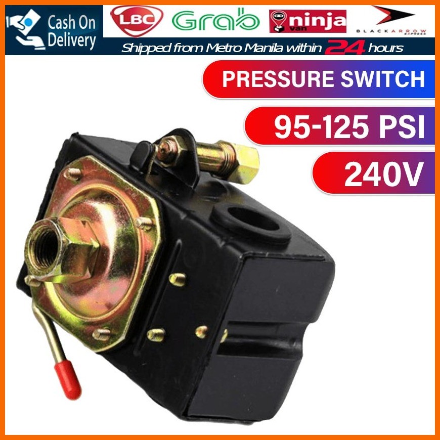 Fast Delivery】Pressure Switch 95-125 Psi For Air Compressor Pump ...