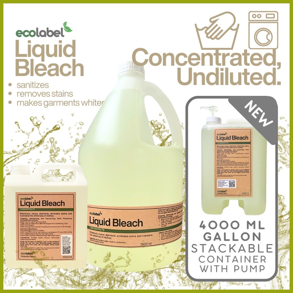 ∥ Concentrated & Undiluted Liquid Bleach 100% Biodegradable Sustainable ...