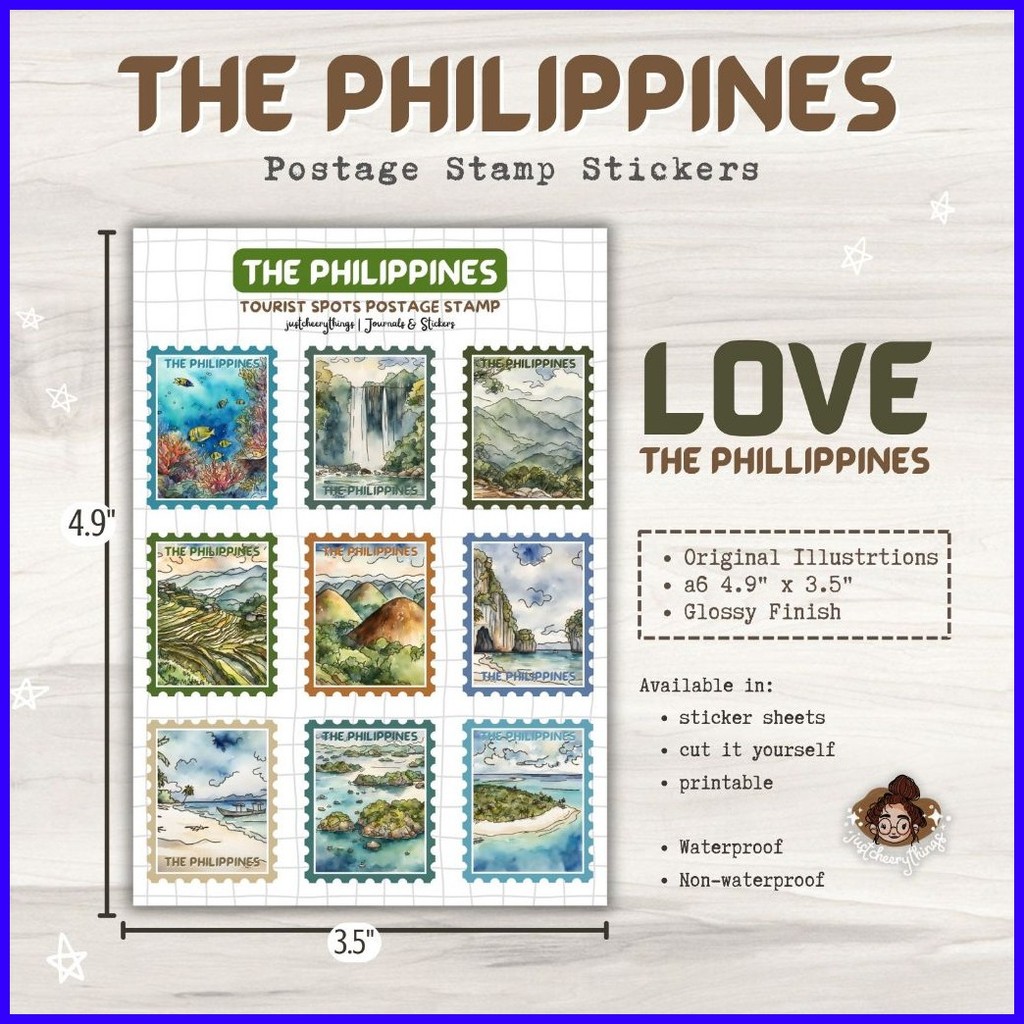 The Philippines Attractions Mailing Kit with Postage Stamps Stickers ...