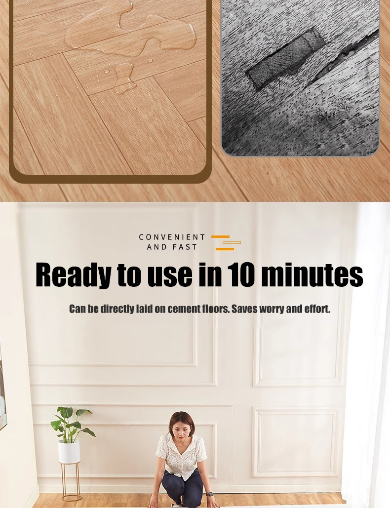 11 Yard Linoleum Floor Waterproof Non-Slip Mat Vinyl Easy Clean Cut to ...