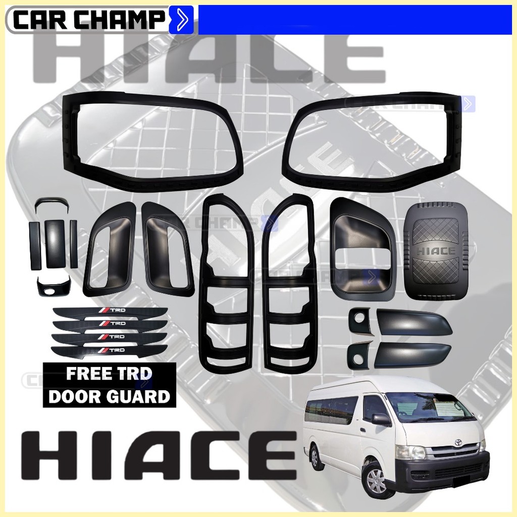 ︎ ♞,♘,♙Toyota Hiace Commuter 2009 to 2013 Garnish Combo set cover Matte ...