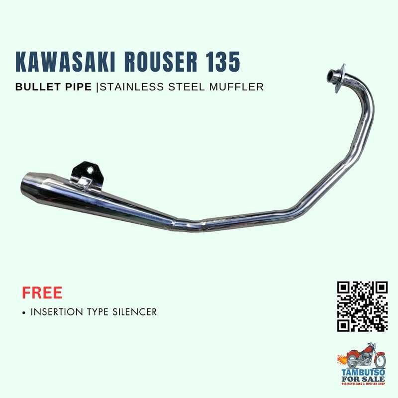 Exhaust Motorcycle Muffler Bullet For Kawasaki Rouser 135 | Shopee ...