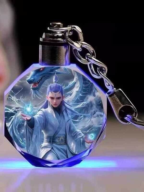 Nezha 2 Glowing Keychain Figure Demon Child Naohai Backpack Crystal ...