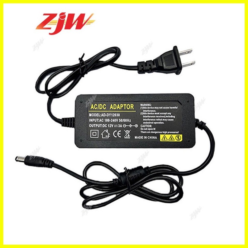 ZJW Integrated AC/DC 12V 3A / 12V 5A CCTV Power Supply Adapter 12V ...