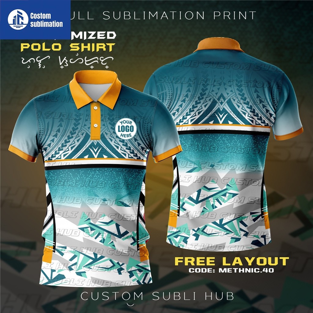 Custom Full Sublimation Polo Shirt Quick drying men's and women's polo ...