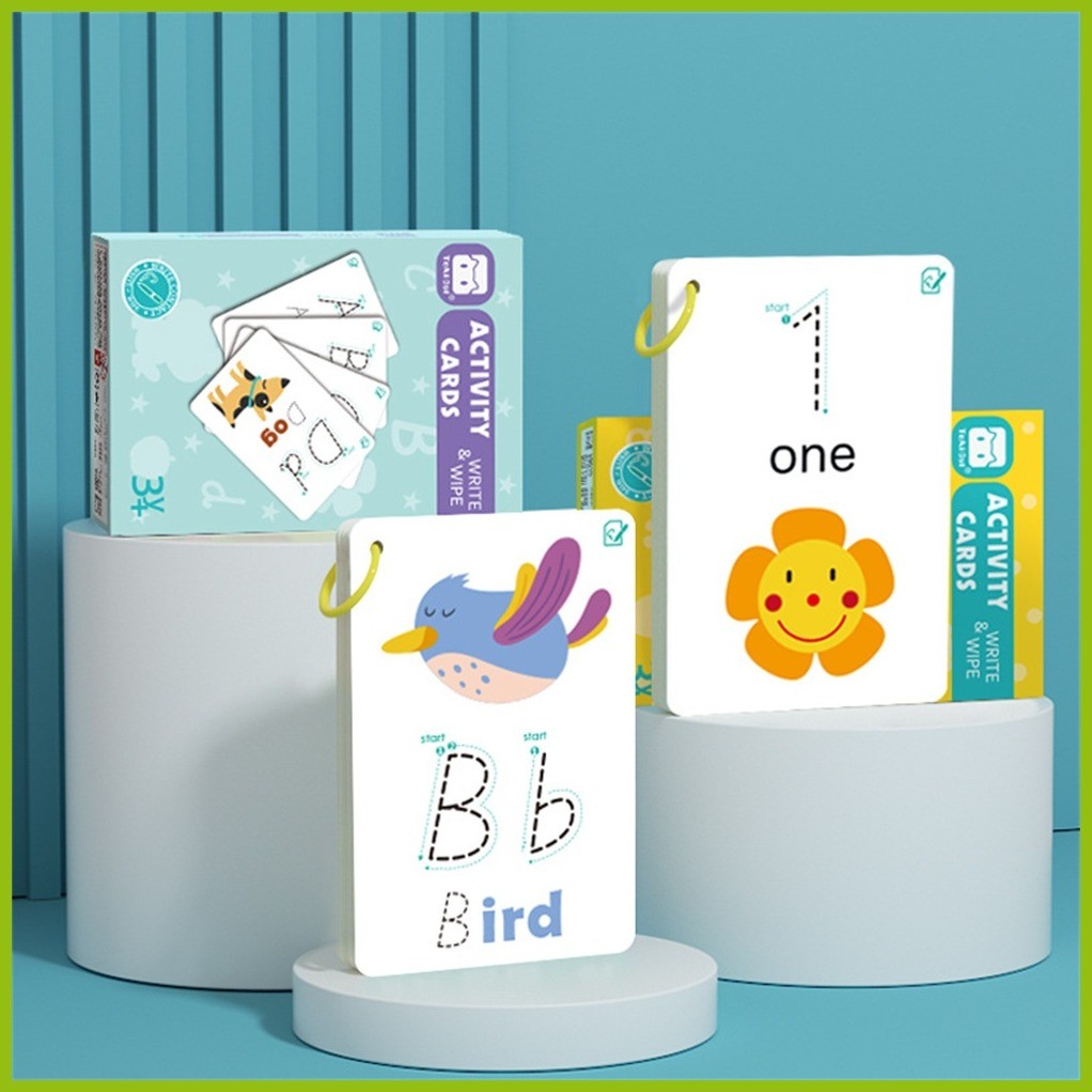 ∛ Baby Flash Card For Kids Training Coloring Book Erasable Writing ...