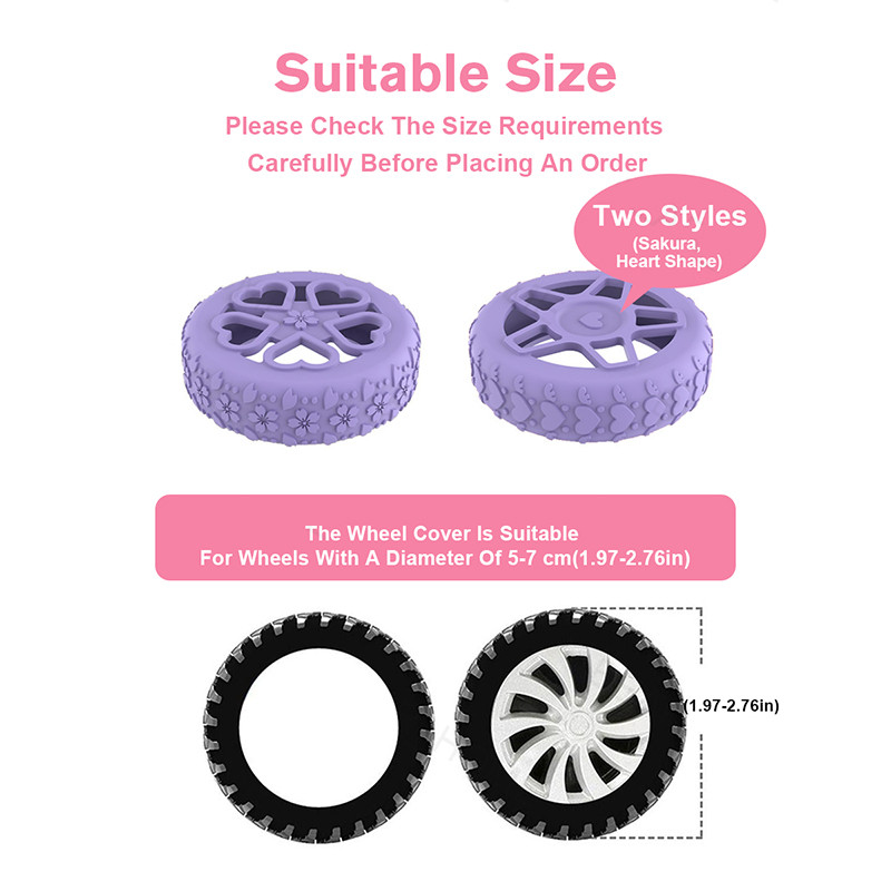 Noise Canceling Luggage Wheel Protectors - 8PCS Silicone Caster Covers ...