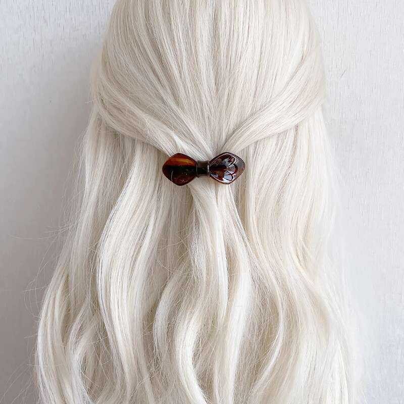 Acetate Small Spring Hair for Women, Elegant Half-Up Hairpin, Sweet ...