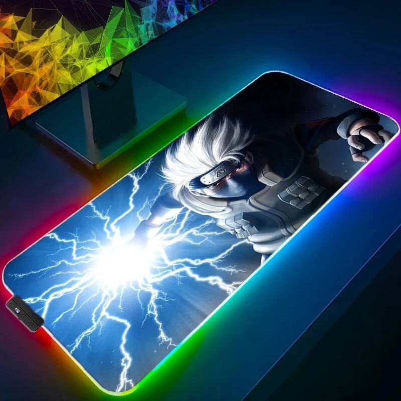 LED Light RGB Mouse Pad Gamer N-NARUTOS Gaming Accessories Varmilo ...