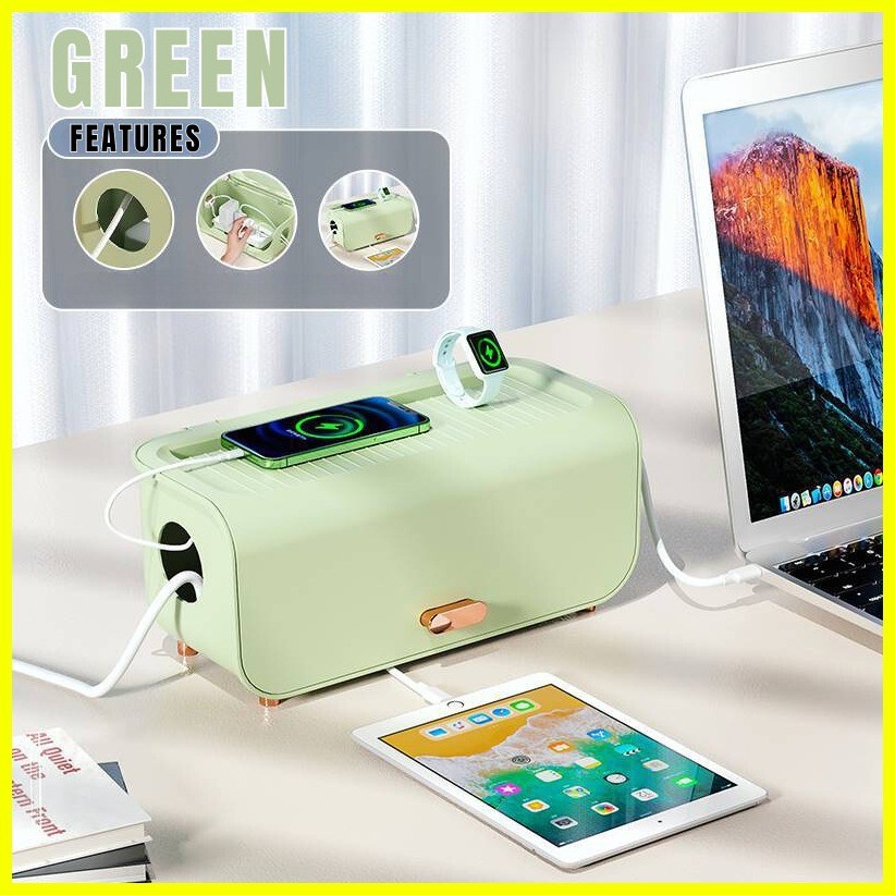 Multi-function Charging Cable Storage Box Charger Holder Storage Box ...