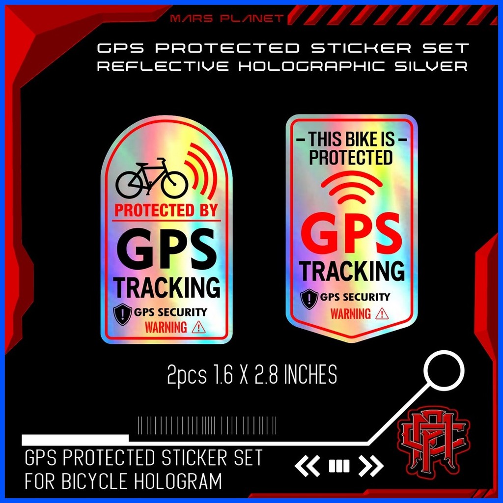 GPS Security Warning Sticker GPS Protected Sticker For Bike Motorcycle ...
