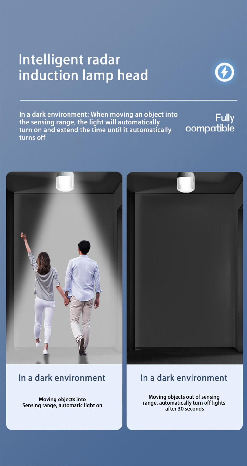 E27 Human Sensing Lamp Holder Automatic Switch Lamp Holder With Radar ...