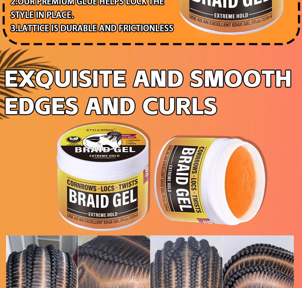 Hair Wax - 120ml Strong Hold Styling Gel for Braids/Locks | Smooth ...
