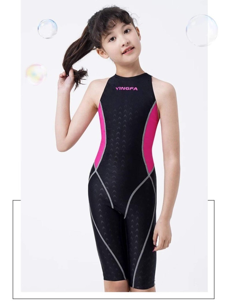 YINGFA Children Swimwear Girl Kneesuit Professional Racing Swimsuit ...