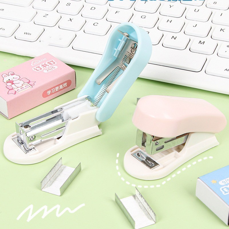 Portable Cute Mini Stapler Set With Remover Staples Wire School Pocket ...