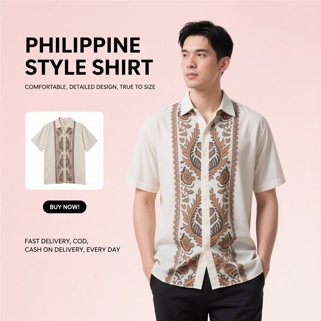 2025 NEW modern barong filipiniana Pinya Jusilyn Polo Barong Short ...