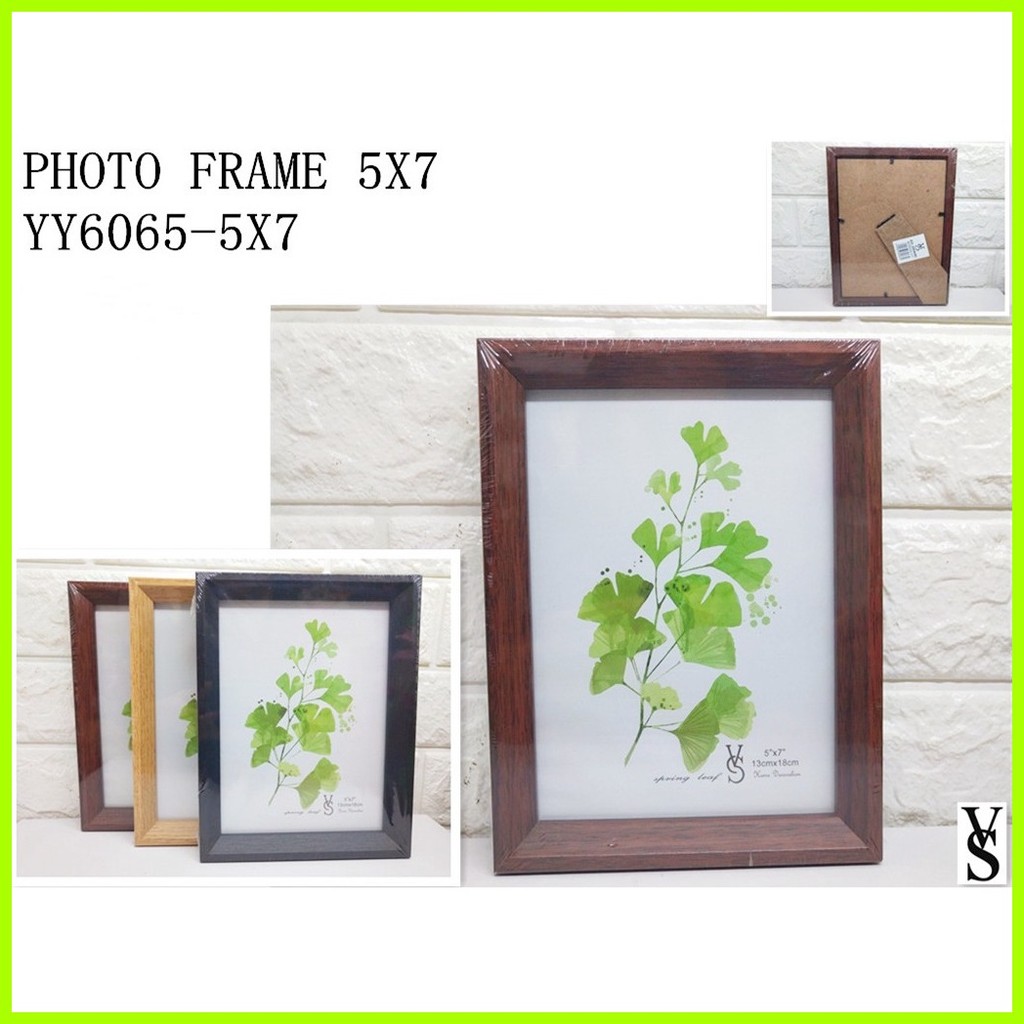 √ [VS] WOODEN PICTURE PHOTO FRAME 5R 5x7 inches YY6065-5X7 | Shopee ...