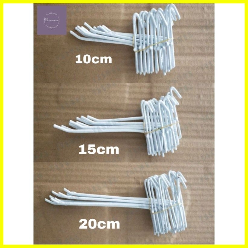 10pcs White High Quality Screen Hooks Wire Mesh Hooks (10cm) | Shopee ...